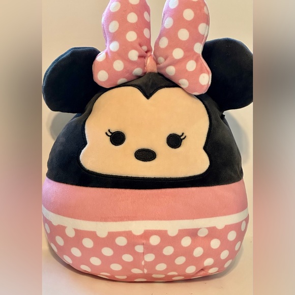 Toys | Disney Minnie Mouse Squishmallow 12pink With White Polka Dots ...